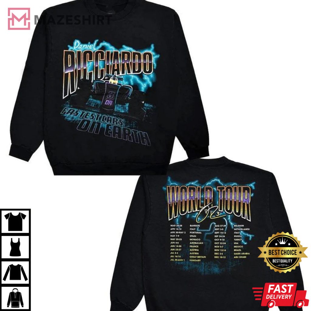 Daniel Ricciardo F1 World Tour 2022, DR3 Formula 1 Gift For Fan T-Shirt ...