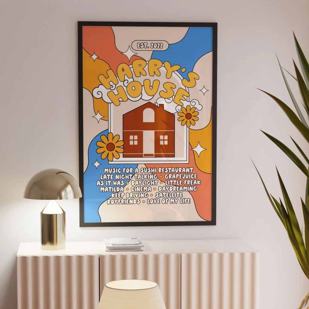 Harry's House Album Print Harry Styles Retro Poster