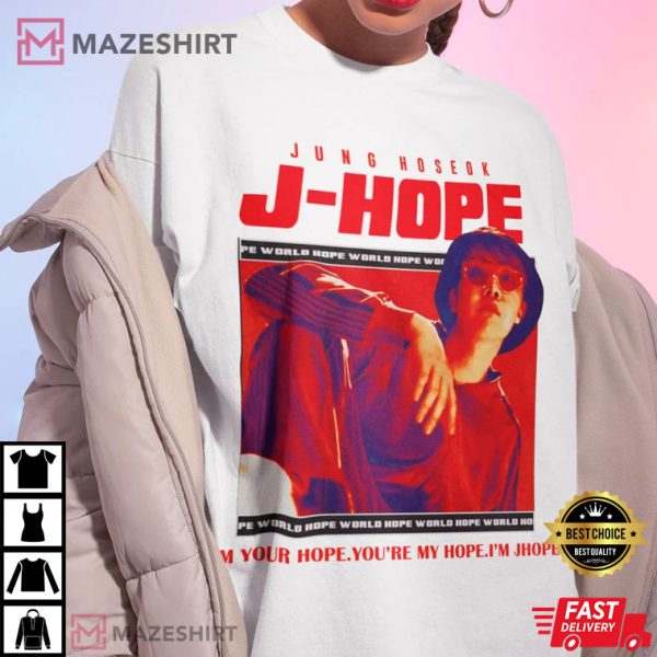 Hot J hope Vintage Bootleg Retro Photo BTS T-Shirt - Mazeshirt