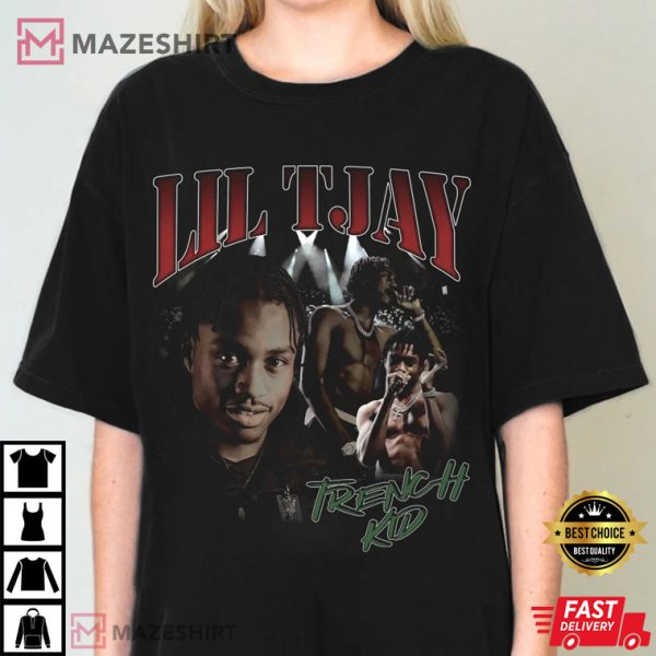 Lil Tjay Shirt 90s Vintage x Bootleg Style Rap T- Shirt