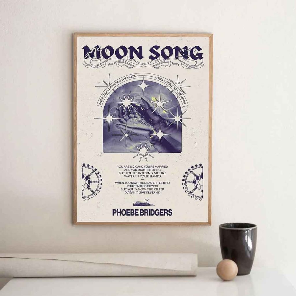 Phoebe Bridger Moon Song Poster, Music Poster