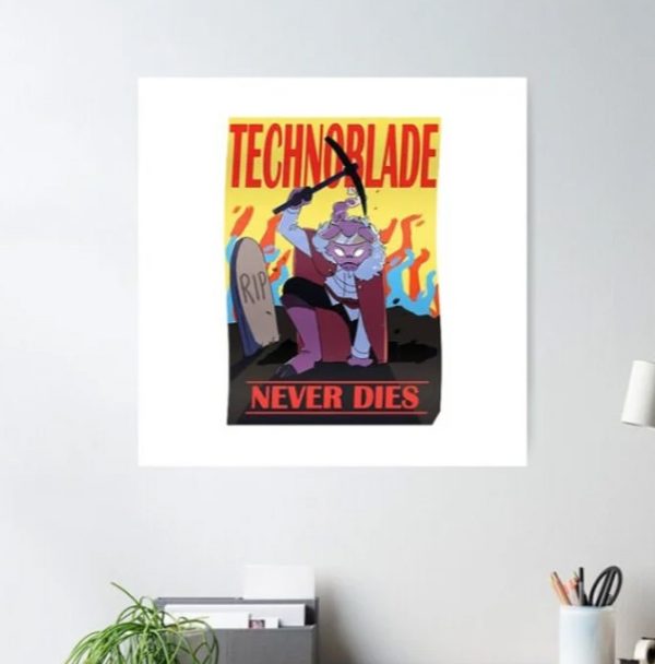 RIP Technoblade 1999-2022 Never Dies Poster