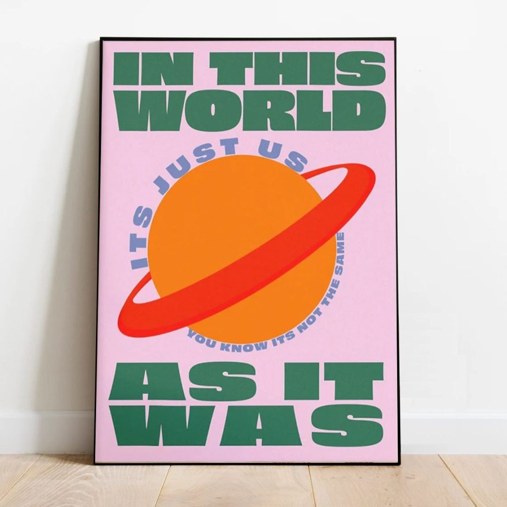 Harry Styles Lyric Print One Direction Poster