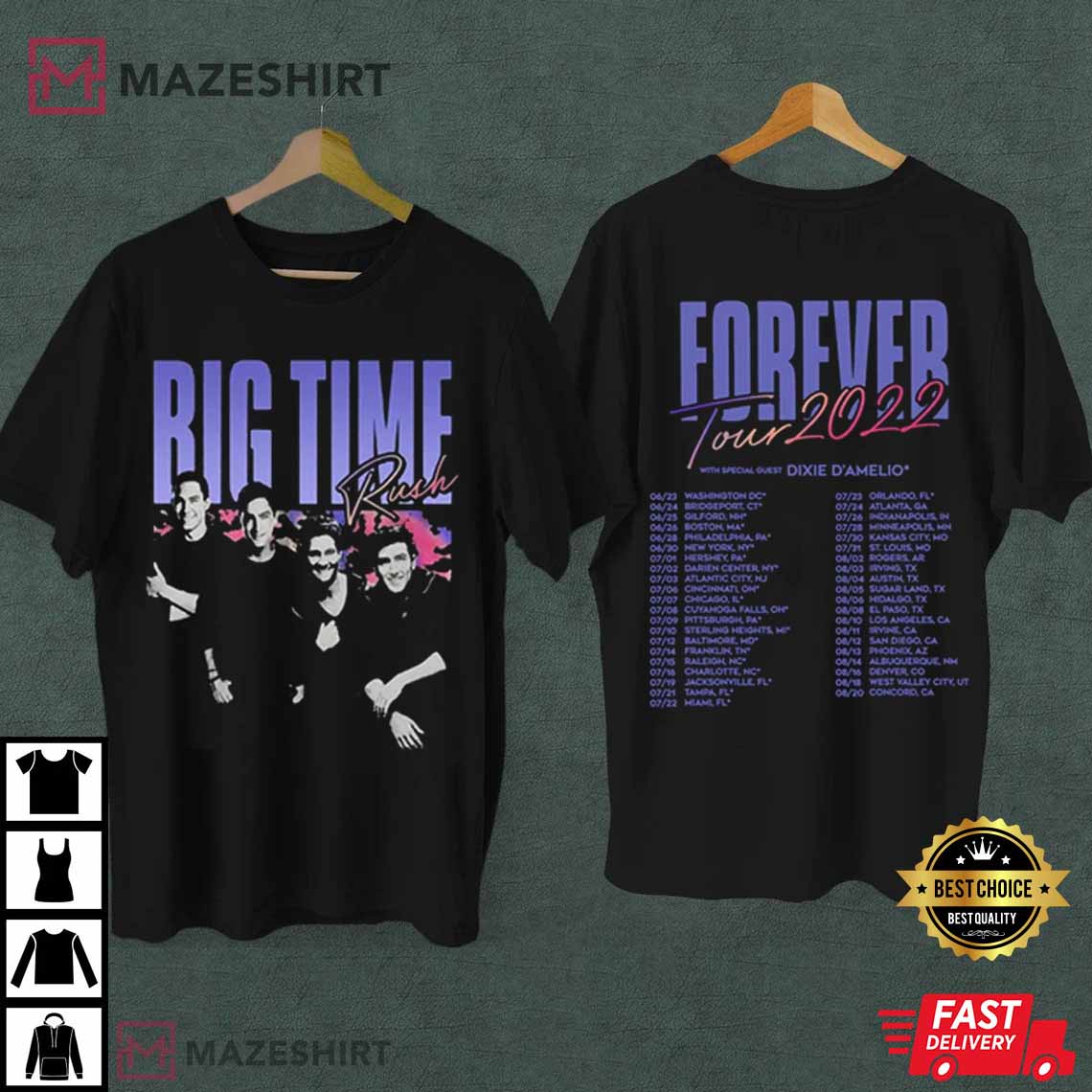 Big Time Rush Forever Tour 2022 Gift For Fan Shirt Big Time Rush Forever Tour 2022 Gift For Fan Shirt