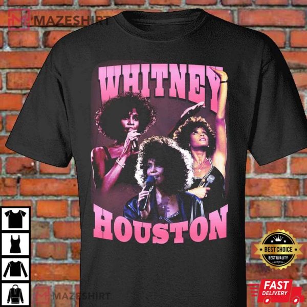 Whitney Houston 90s Style Bootleg Gift T-Shirt