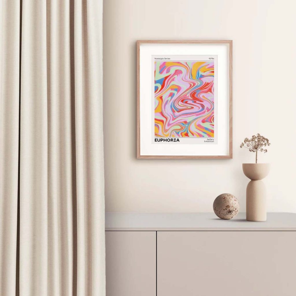 Aura Retro Grainy Gradient Poster