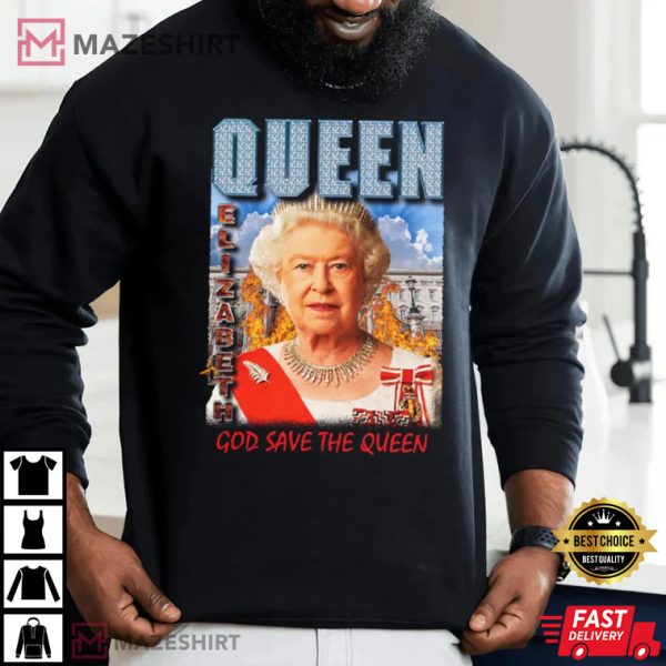 God Save The Queen Rip Queen Elizabeth II T-Shirt #2 - Mazeshirt