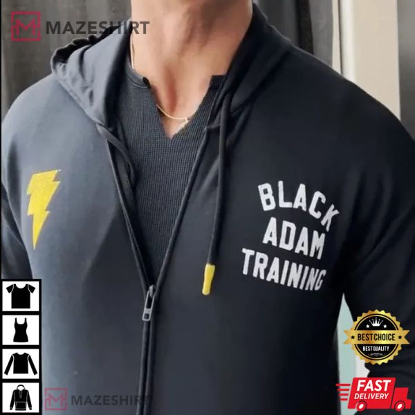 Black Adam Training Zip Up The Rock T-Shirt