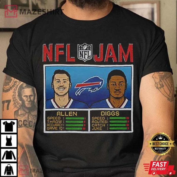 NFL JAM Buffalo Bills Josh Allen And Stefon Diggs Best T-Shirt