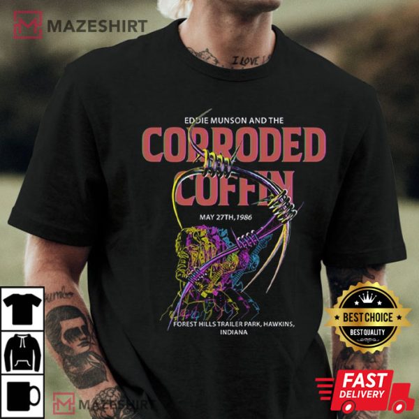 Eddie Munson Corroded Coffin Mock Band Flyer Poster