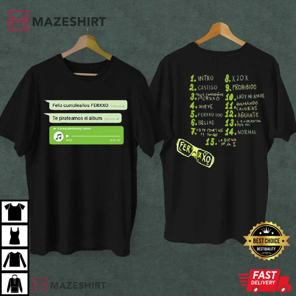 FELIZ CUMPLEAÑOS Ferxxo Feid 2022 Tour T-Shirt #2 - Mazeshirt