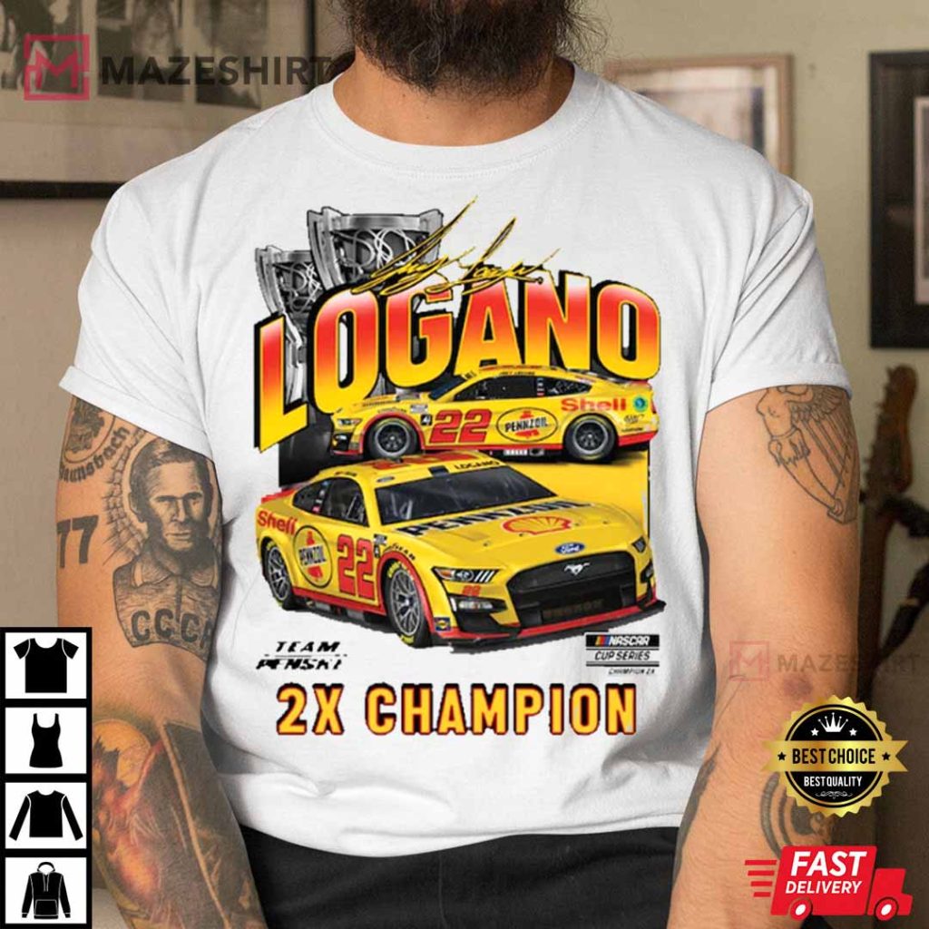 Joey Logano Team Penske Two-Time NASCAR Cup Best T-Shirt