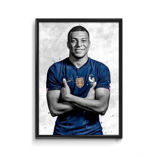 Kylian Mbappe Art Print Wall Poster
