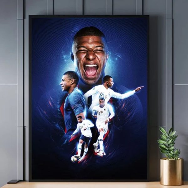 Kylian Mbappe Wall Art Printable Poster