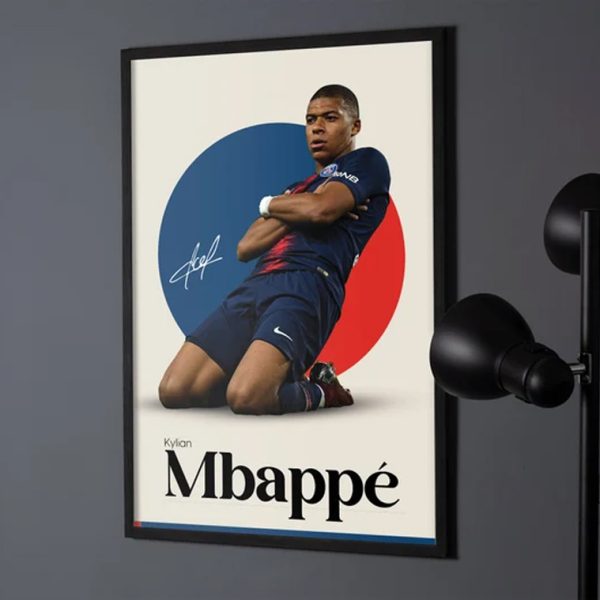 Kylian Mbappé Inspired Poster, PSG, Soccer Best Poster
