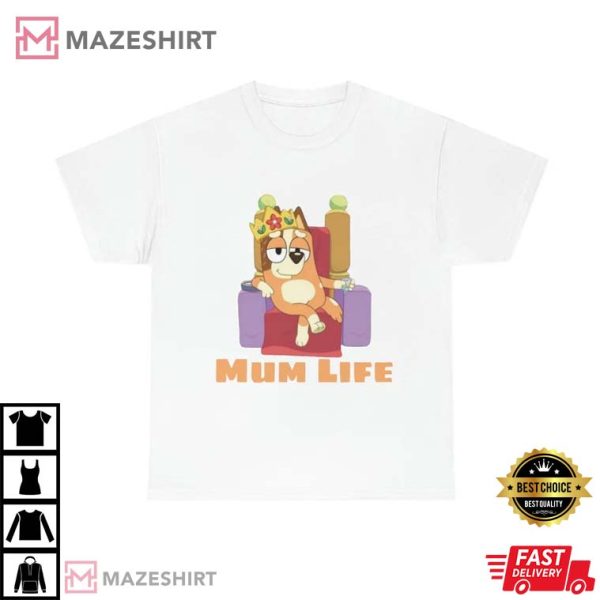 Bluey Inspired Mum Life Gift For Kids T-Shirt - Mazeshirt