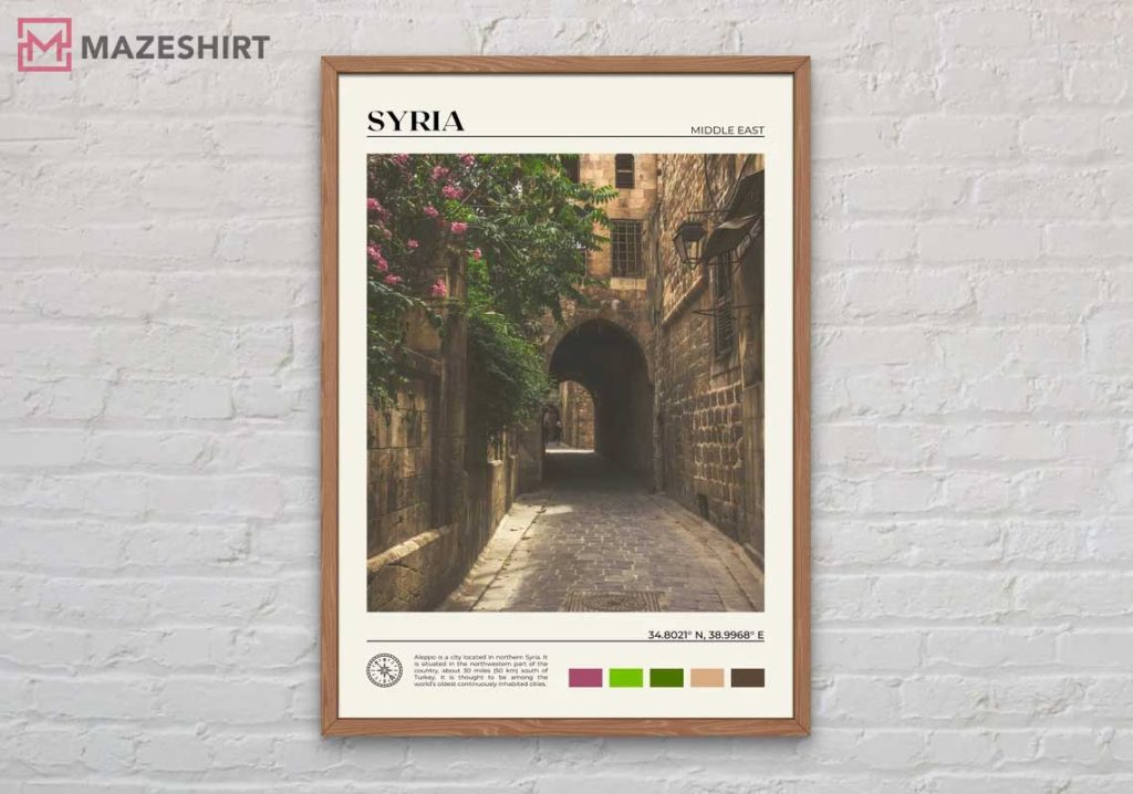 Syria Middle East Wall Decor Poster - Mazeshirt