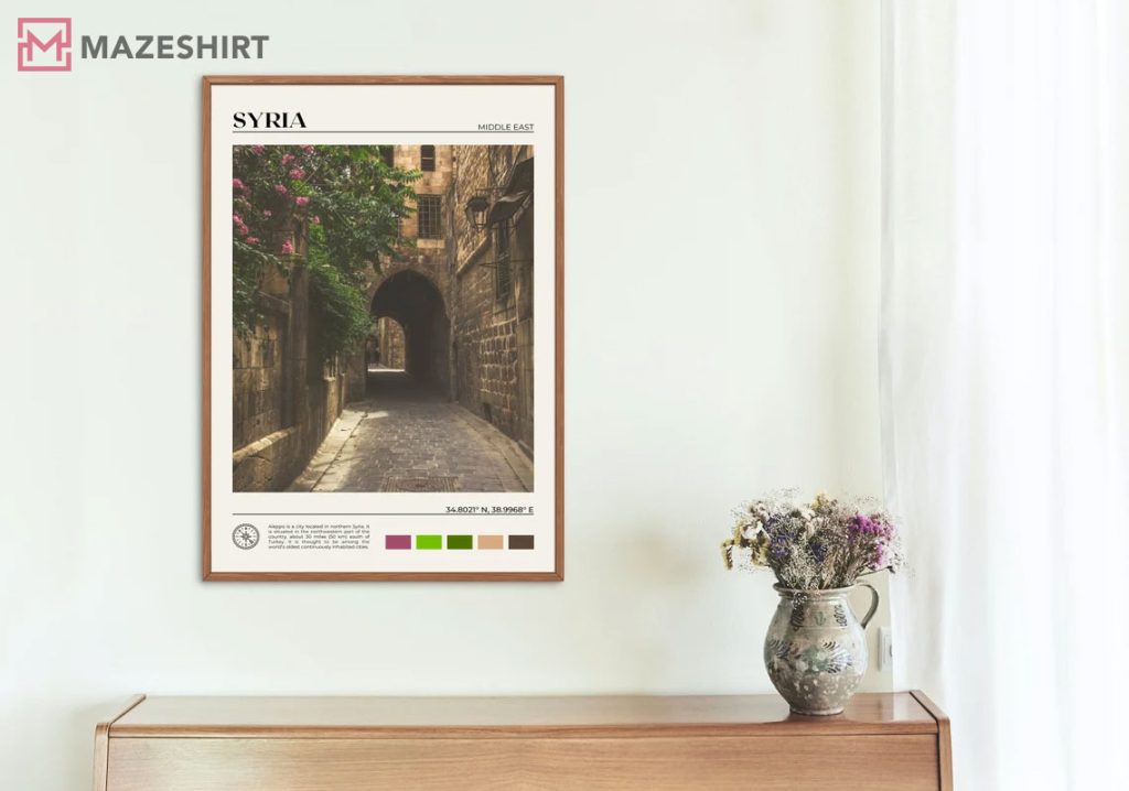 Syria Middle East Wall Decor Poster - Mazeshirt