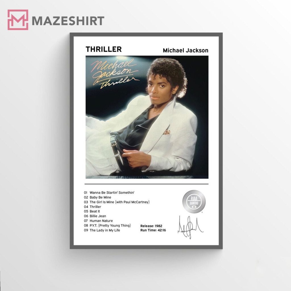 Michael Jackson, Thriller Album Poster - Mazeshirt