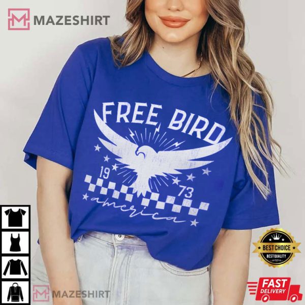Free Bird 1973 America, Free Eagle Bird T-Shirt - Mazeshirt