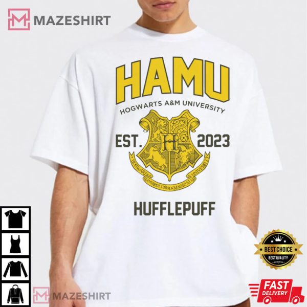 Hogwarts AM University Merch Hufflepuff T-Shirt