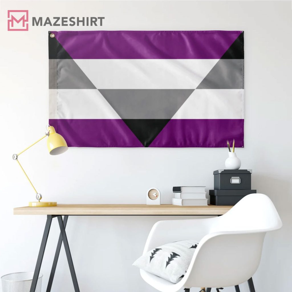 Aegosexual Pride Month LGBTQ+ Wall Flag - Mazeshirt