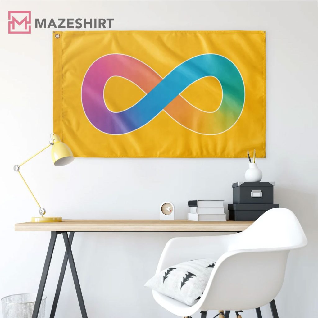 Autism Pride Wall Flag - Mazeshirt