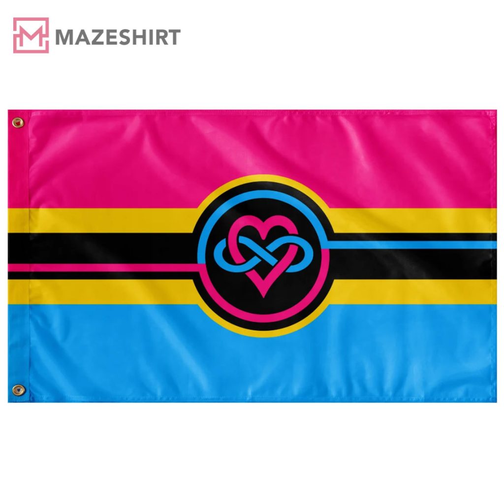 Polyamory Pride Pansexual Wall Flag - Mazeshirt