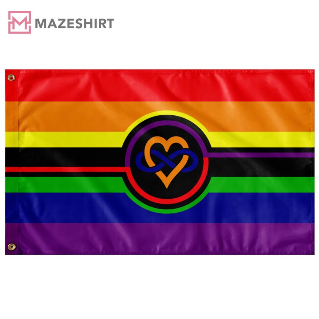 Polyamory Pride Rainbow Wall Best Flag - Mazeshirt