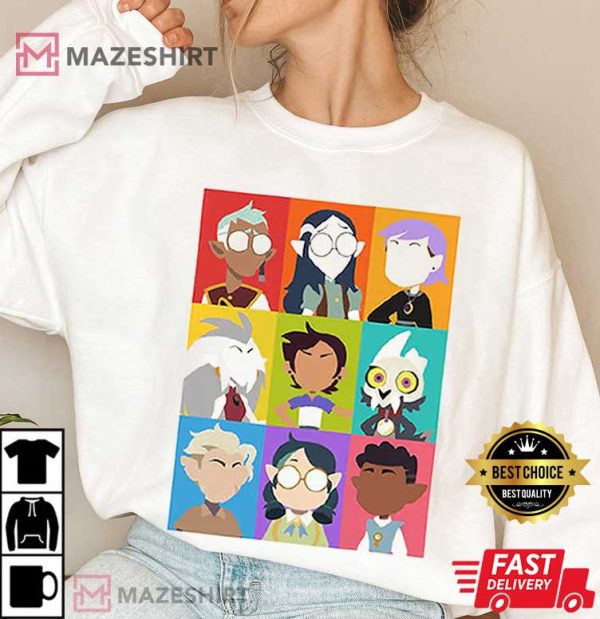 The Owl House All Characters Hexside Book Club T-Shirt