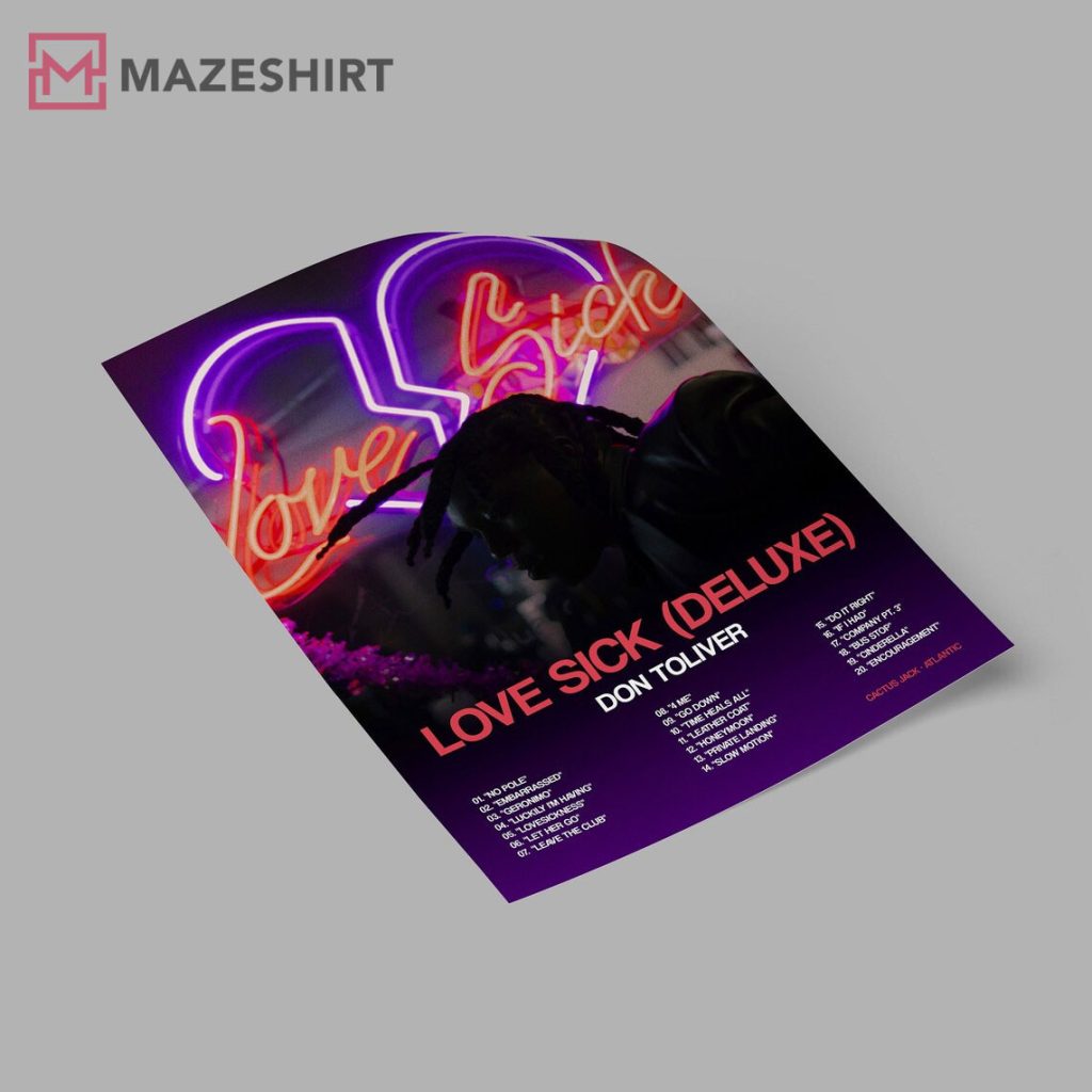 Don Toliver Love Sick, Don Toliver Album Poster - Mazeshirt