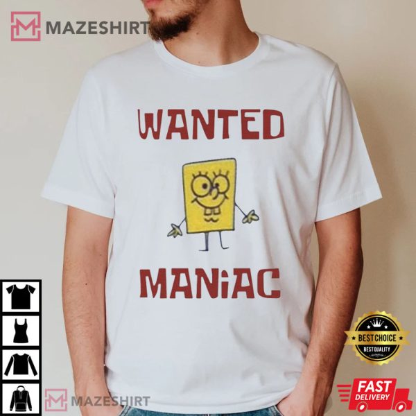 Spongebob Meme Wanted Nickelodeon Cartoon Funny T-Shirt