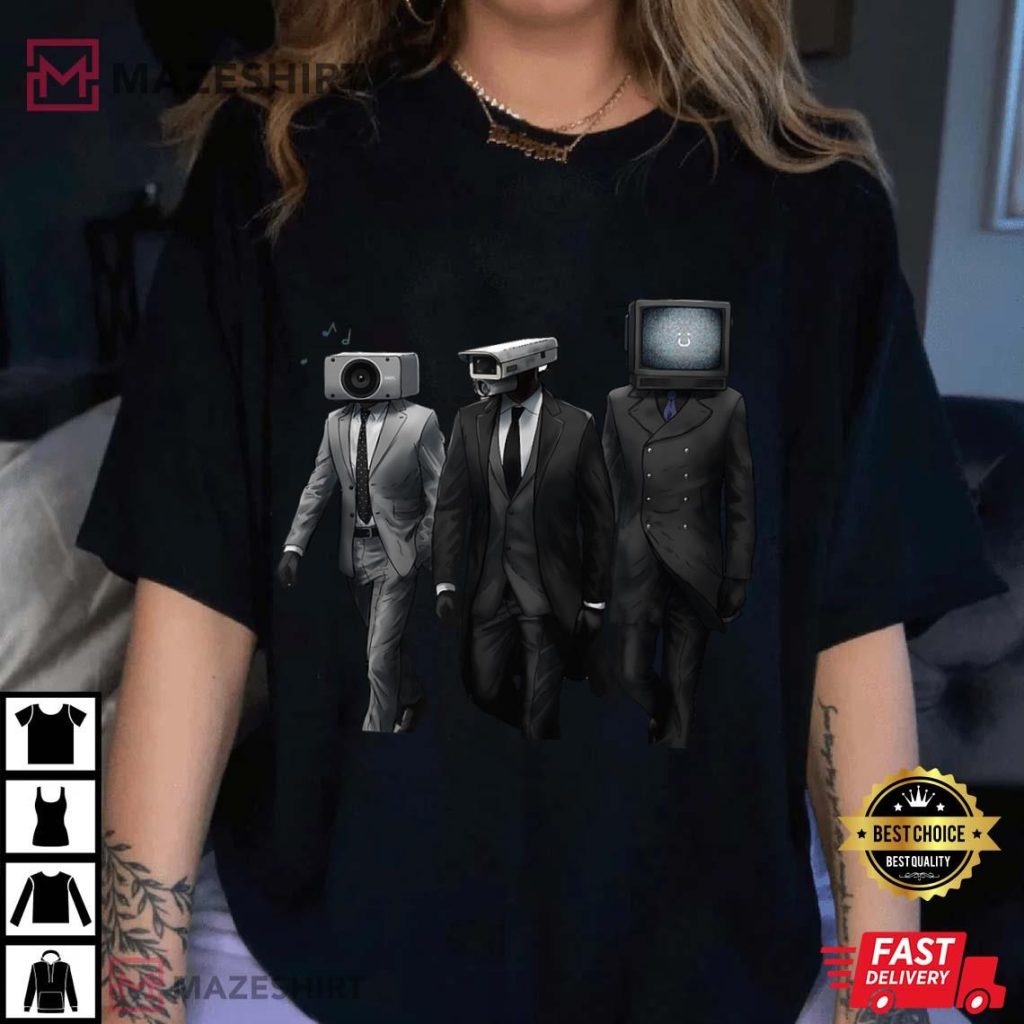 Skibidi Toilet Cameraman Speakerman TVman Game T-Shirt