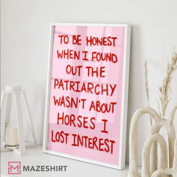 Barbie Movie Ken Quote Patriarchy Wasn't About Horse Poster
