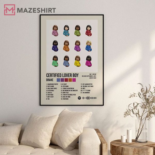 Drake Certified Lover Boy Poster