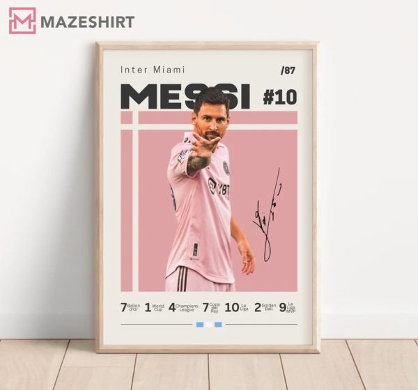 Lionel Messi Inter Miami Signature Poster