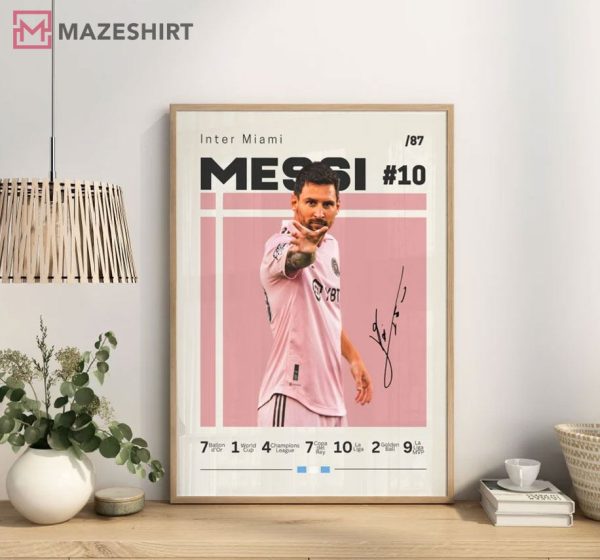Lionel Messi Inter Miami Signature Poster