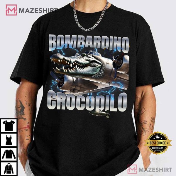 Bombardino Crocodilo Italian Brainrot Crocodile Meme T-Shirt